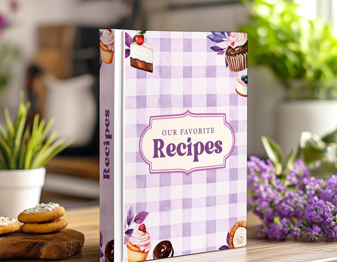 Vintage Farmhouse Desserts Recipe Binder Cover: Editable Canva Template ...
