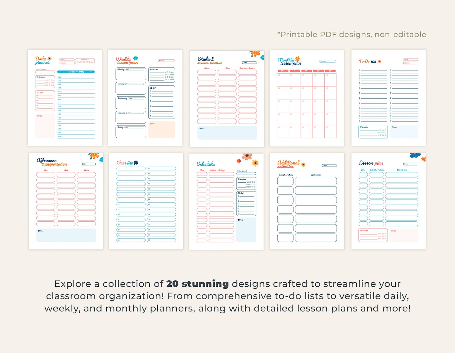 Classroom Binder Covers and Spines, Editable Groovy Retro Teacher ...