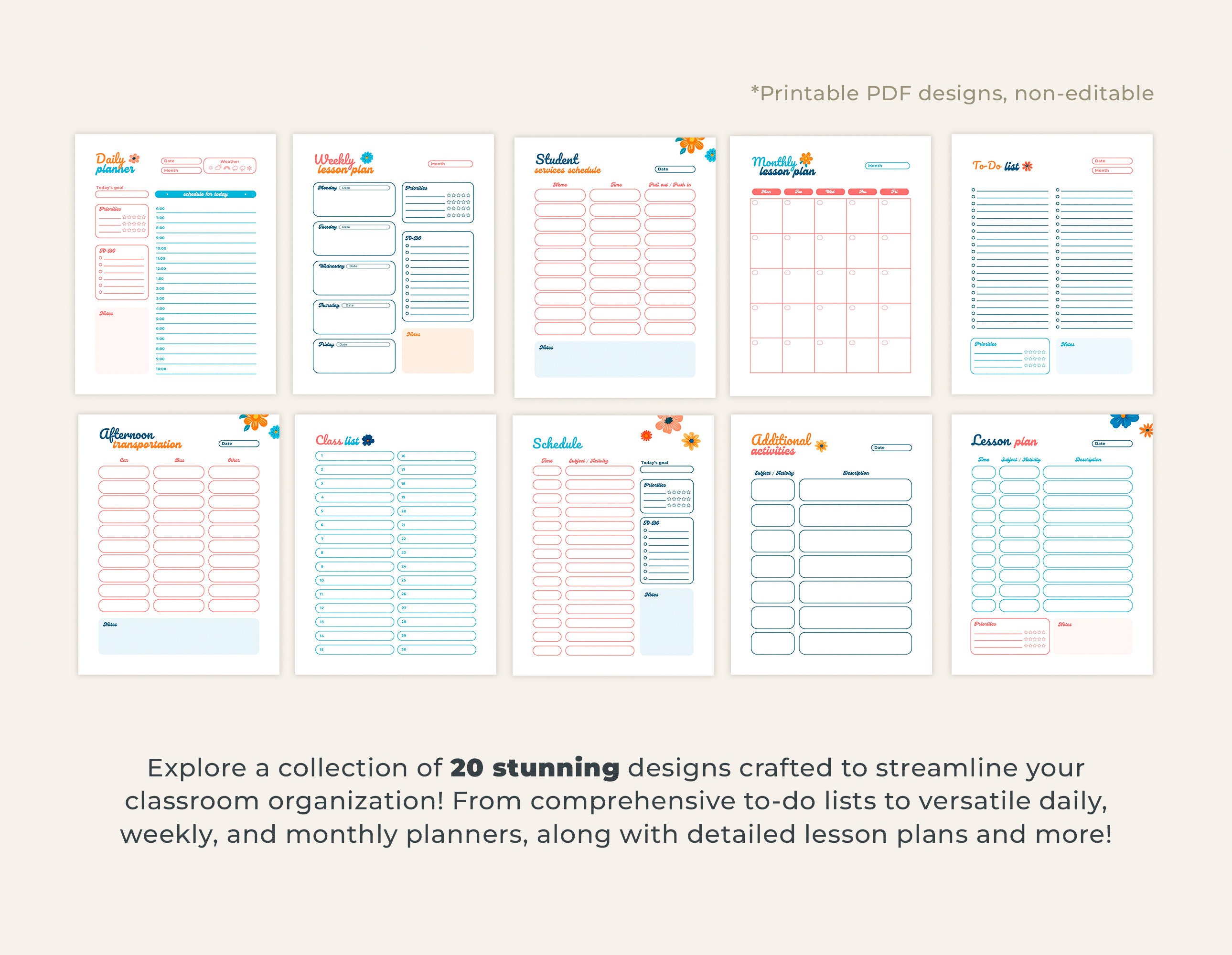 Classroom Binder Covers and Spines, Editable Groovy Retro Teacher ...