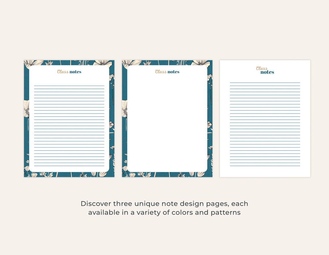 Classroom Binder Covers and Spines, Editable Minimal Flowers Teacher ...