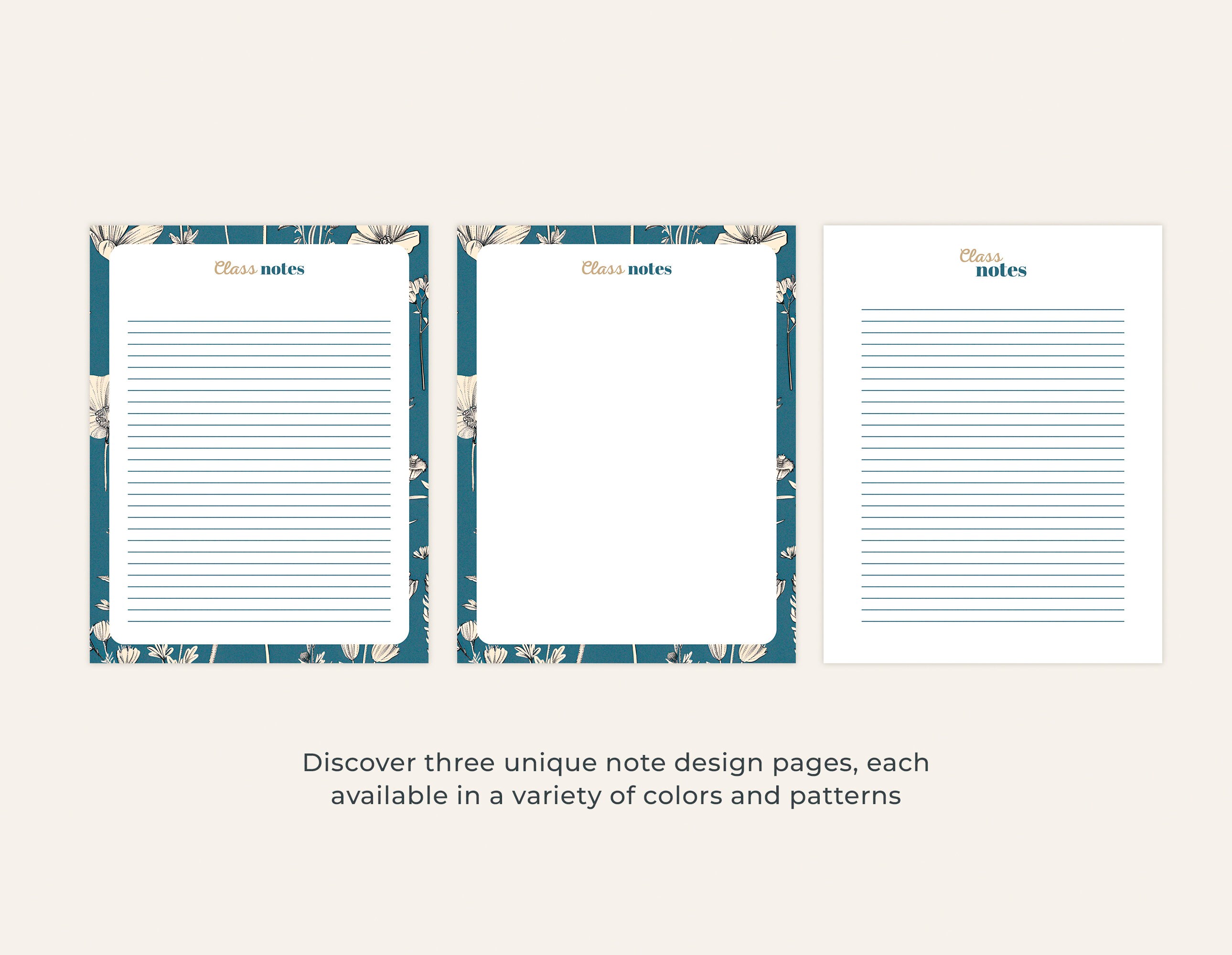 Classroom Binder Covers and Spines, Editable Minimal Flowers Teacher ...