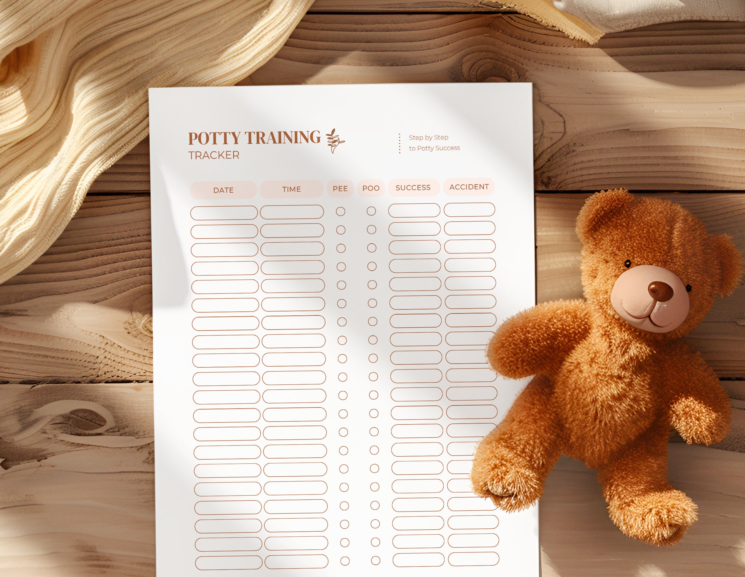 Potty Training Tracker Printable | Toilet Training Tracker, Potty ...