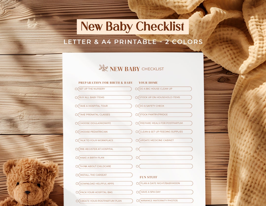New Baby Checklist | Baby Planner Printable, Newborn Checklist, Baby ...