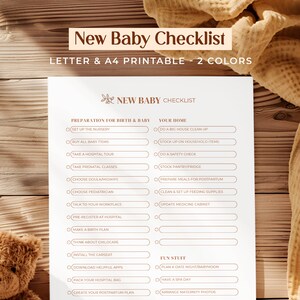 New Baby Checklist | Baby Planner Printable, Newborn Checklist, Baby ...