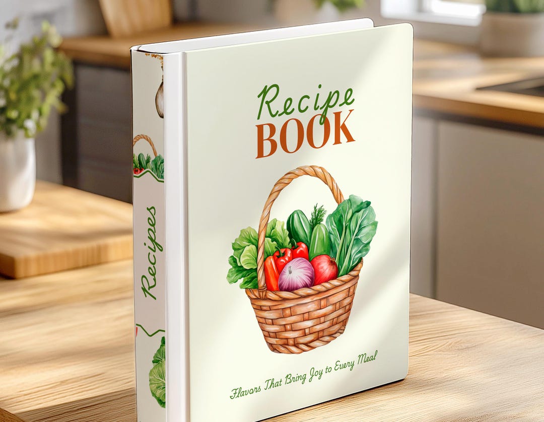 Vintage Farmhouse Vegetables Recipe Binder Cover | Custom Recipe Book ...