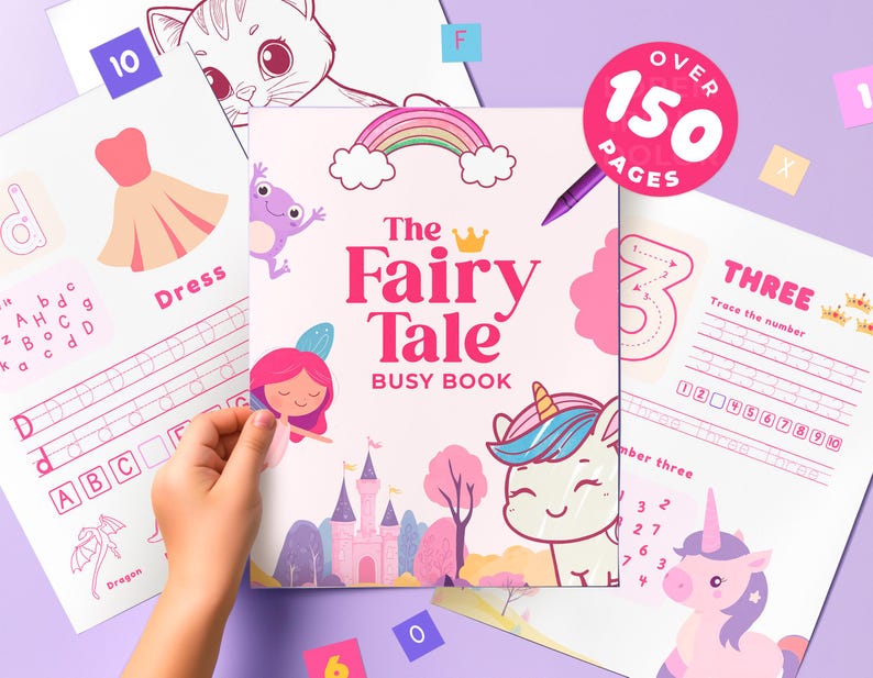 Magical Busy Book Printable Princess & Unicorn Activities for Girls ...