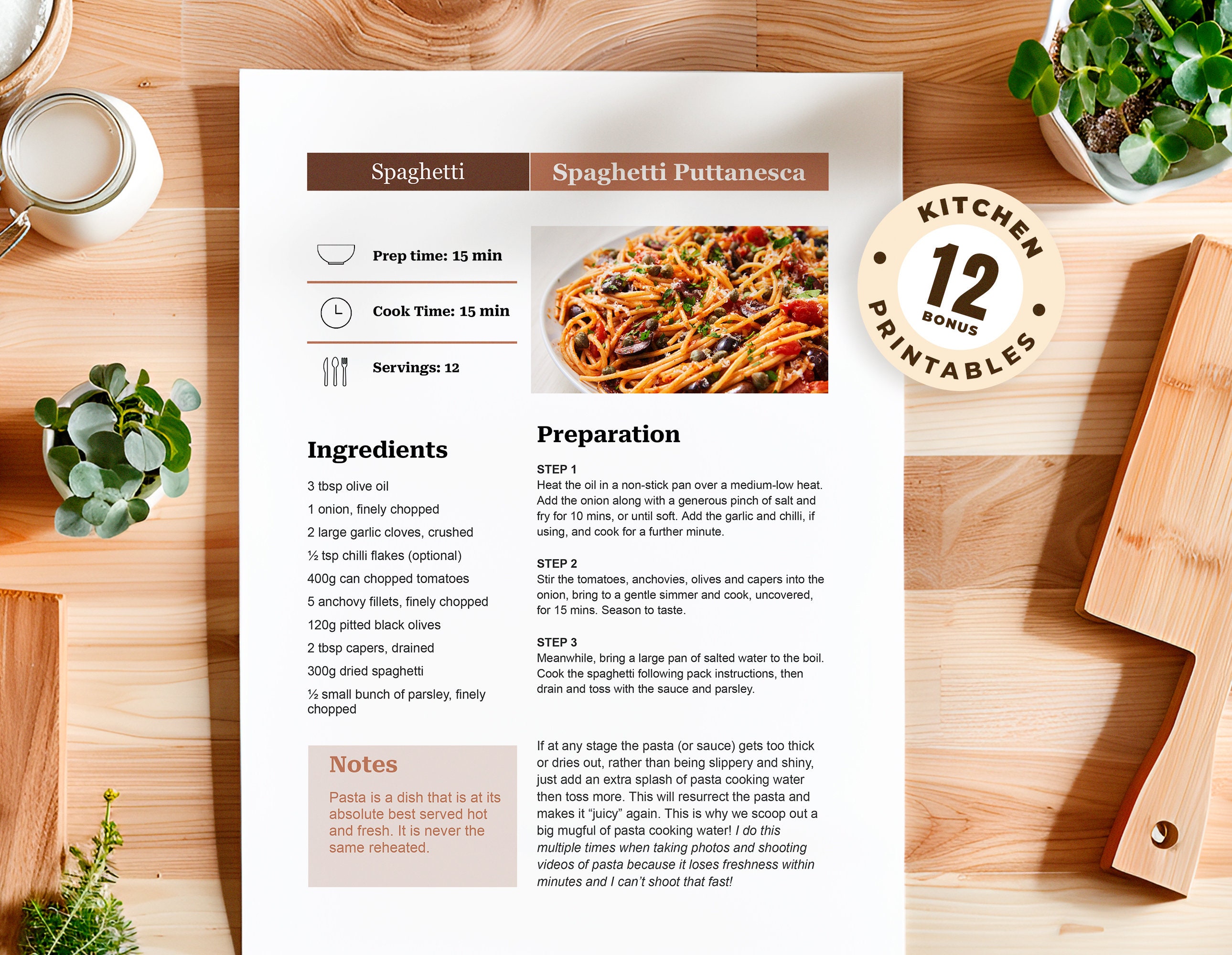 Editable Recipe With MS Word, Google Docs, and Canva Recipe Template ...