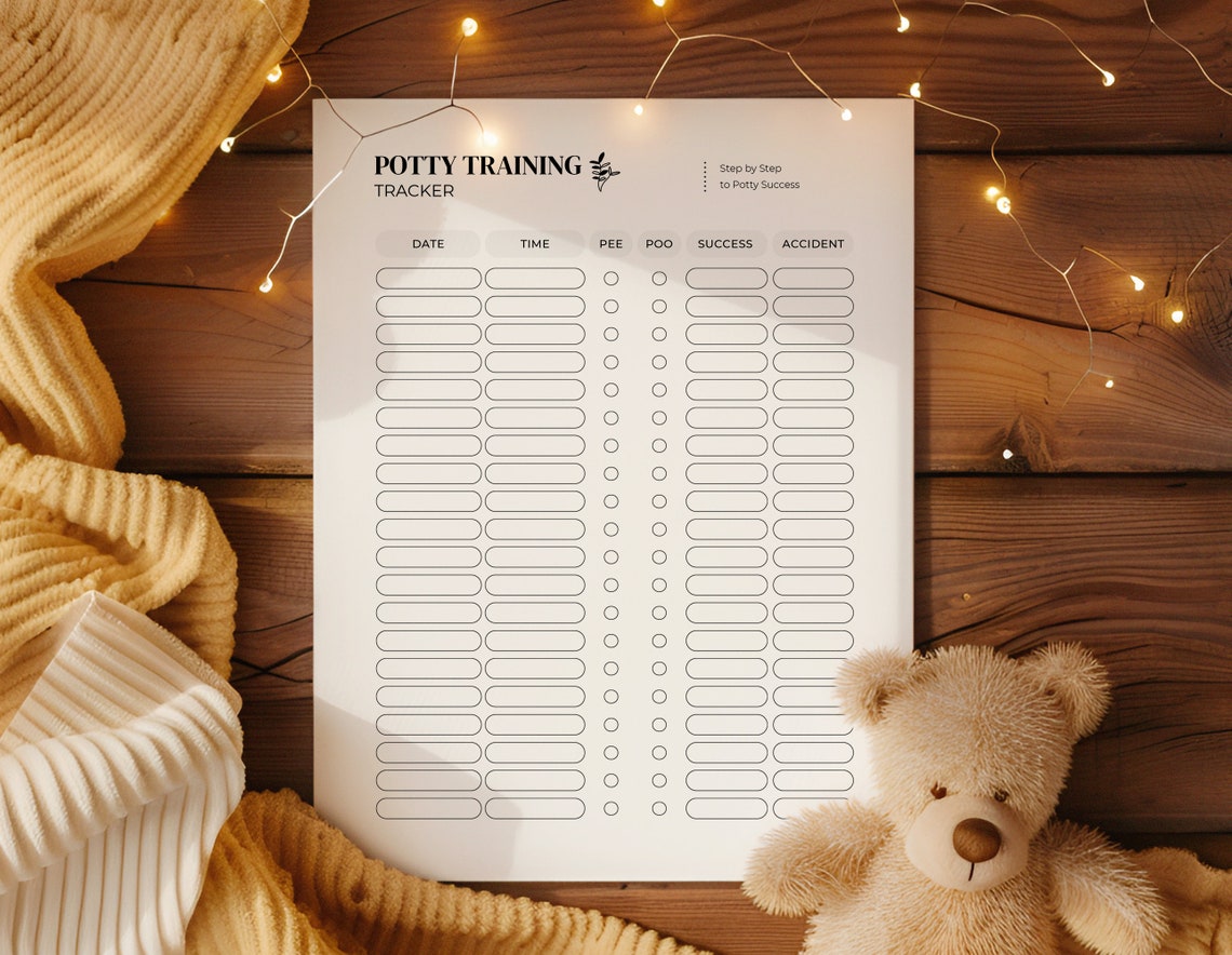 Potty Training Tracker Printable | Toilet Training Tracker, Potty ...