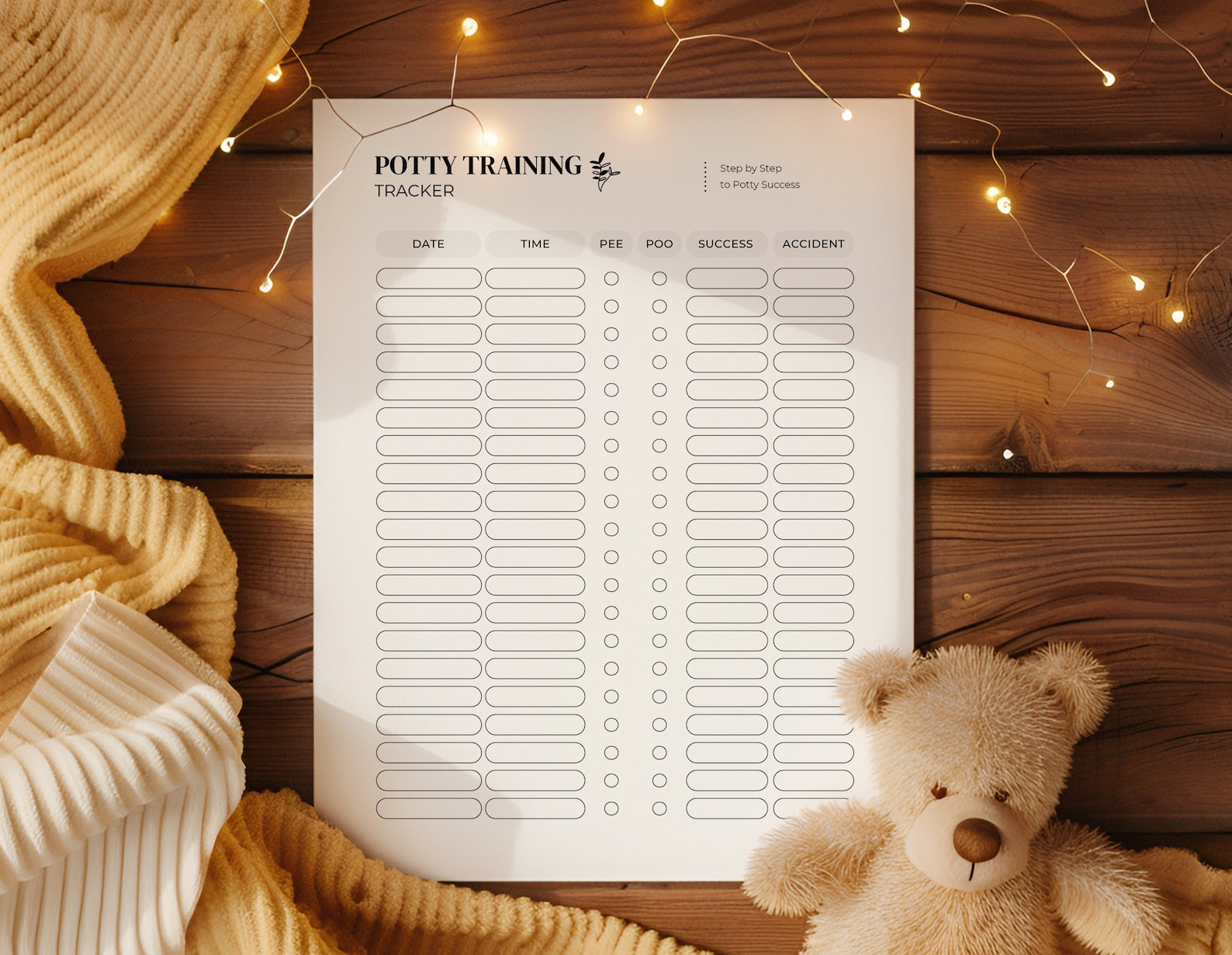 Potty Training Tracker Printable | Toilet Training Tracker, Potty ...