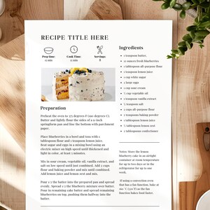 70 Canva Recipe Template Bundle: Editable Cookbook Page Designs ...
