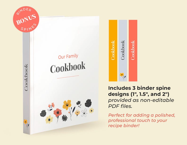 Minimalist Cookbook Template Editable With Microsoft Word and Google ...
