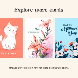 Mother's Day Printable Card - Just Like Flowers - Happy Card, Gift Card ...