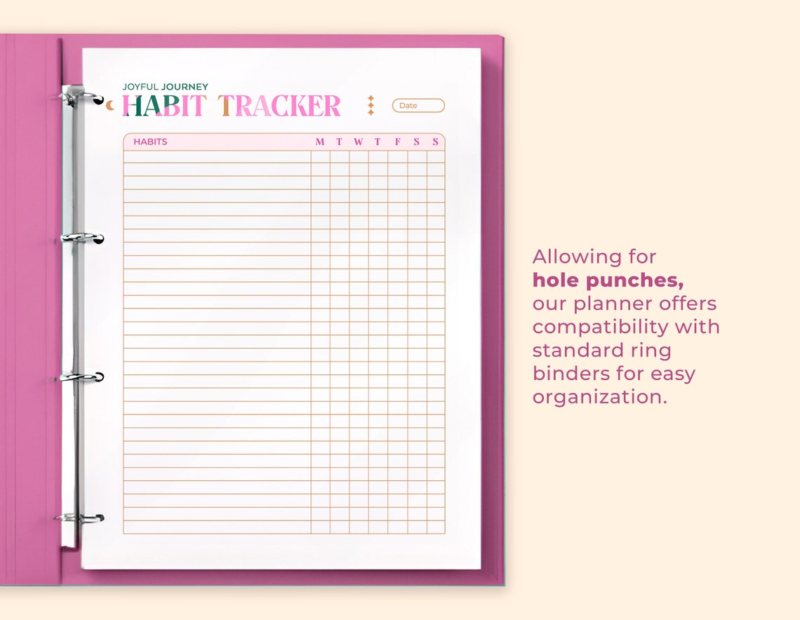 Weekly Habit Tracker Joyful Journey Habit Tracker Template, Routine ...