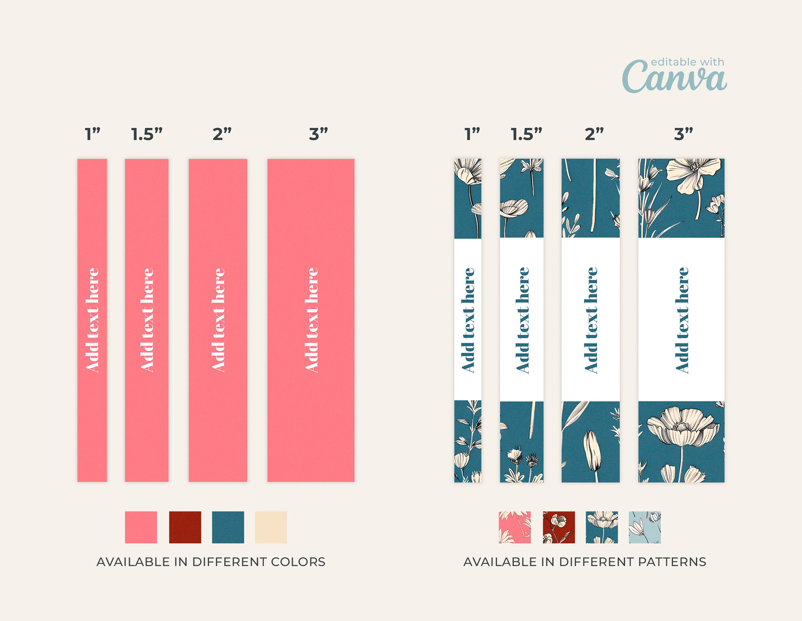 Classroom Binder Covers and Spines, Editable Minimal Flowers Teacher ...