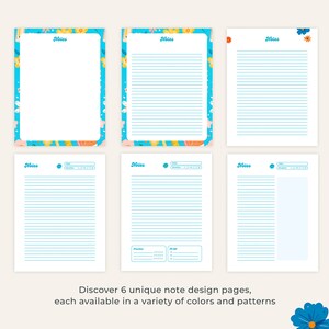 Printable Groovy Retro Notes Page, Notes Template, Note Taking, Writing ...