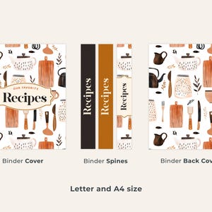 Kitchen Design Recipe Binder Cover: Canva Template and PDF (digital ...