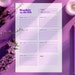 Weekly to Do List the Purple Adventure Undated Planner Task List, Work ...
