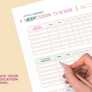 Daily Medication Tracker Joyful Journey Medication Intake Reminder ...