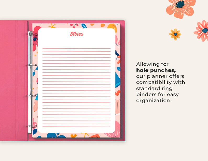 Printable Retro Notes Page: Groovy Note-taking Template Letter PDF ...