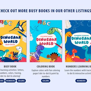 Dinosaur Alphabet Busy Book: Tracing & Learning Activities, Printable ...