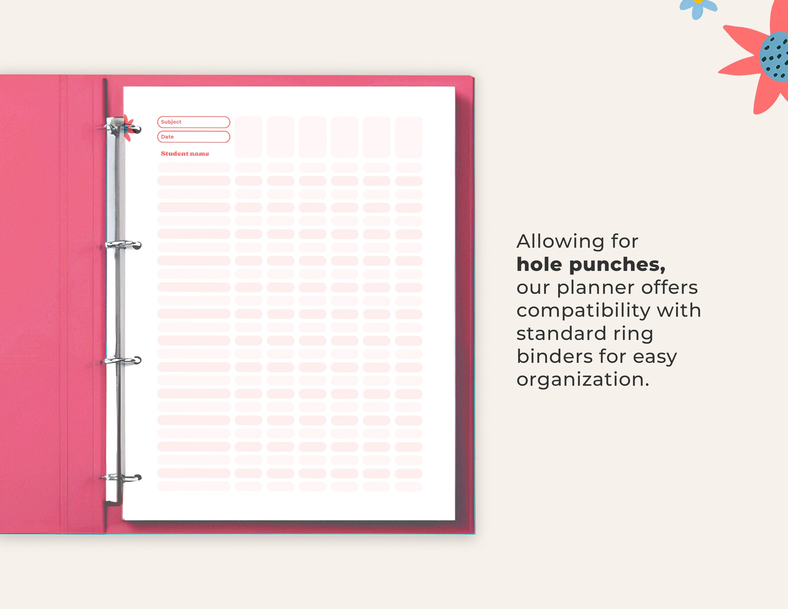 Gradebook Pages Groovy Retro, for All Subjects, Classes, Grading ...