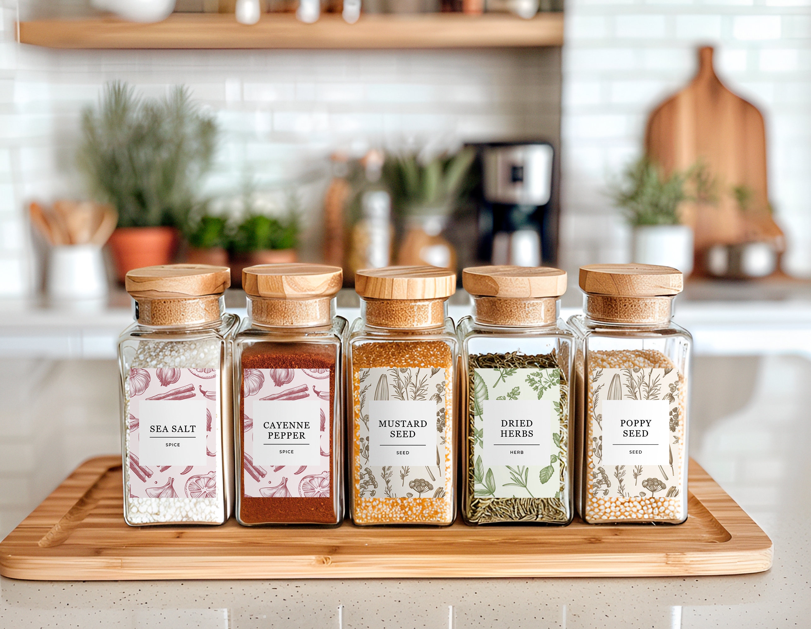 Vintage Spice Jar Labels: Printable Kitchen Storage Letter and A4 PDF ...