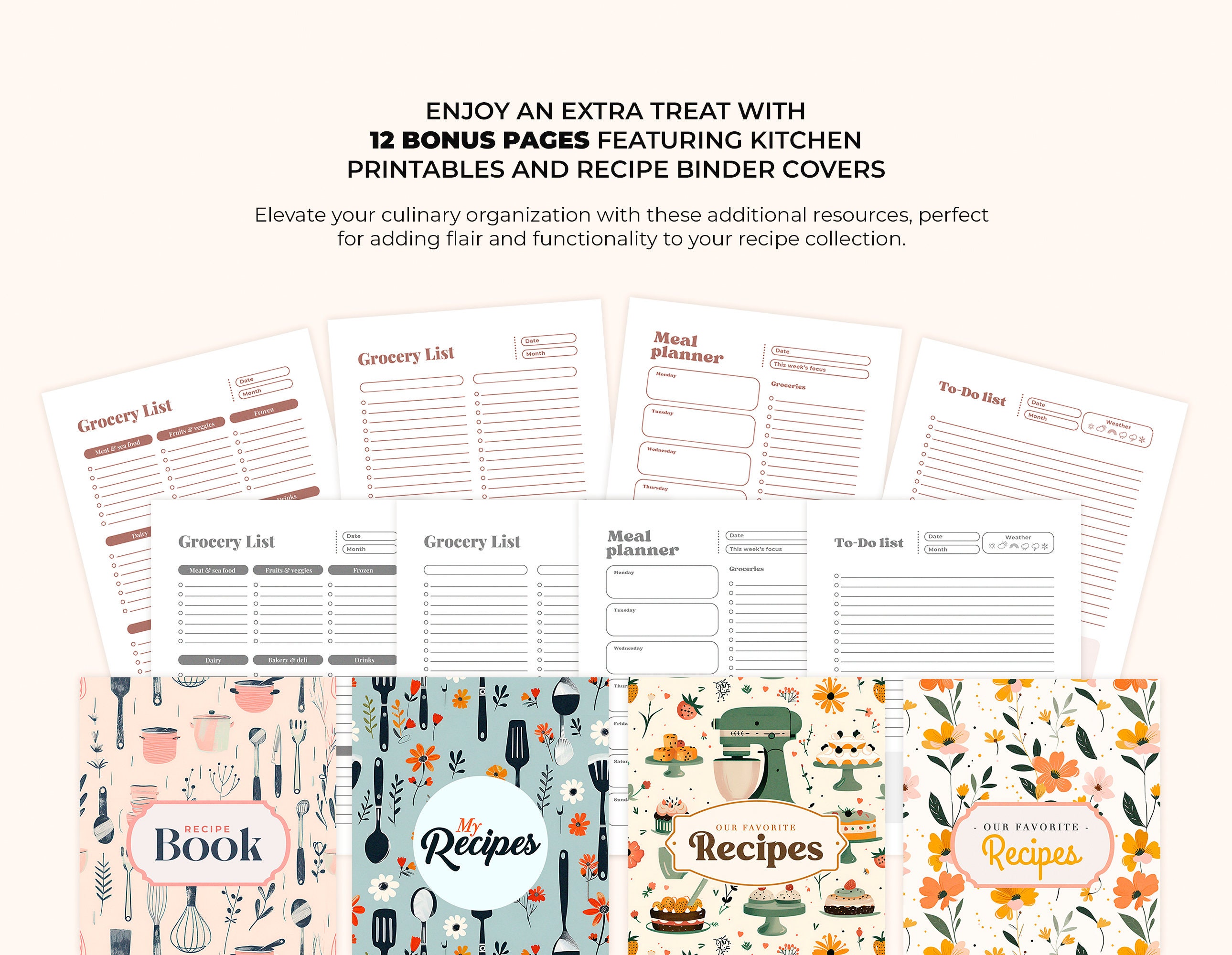 Editable Recipe With MS Word, Google Docs, and Canva Recipe Template ...