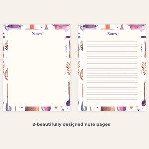 Recipe Binder Cover | Purple Kitchen Utensils Kit, Recipe Book Cover ...