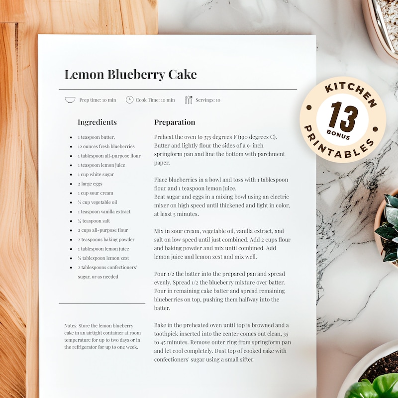 Recipe Pages for Binder - Etsy