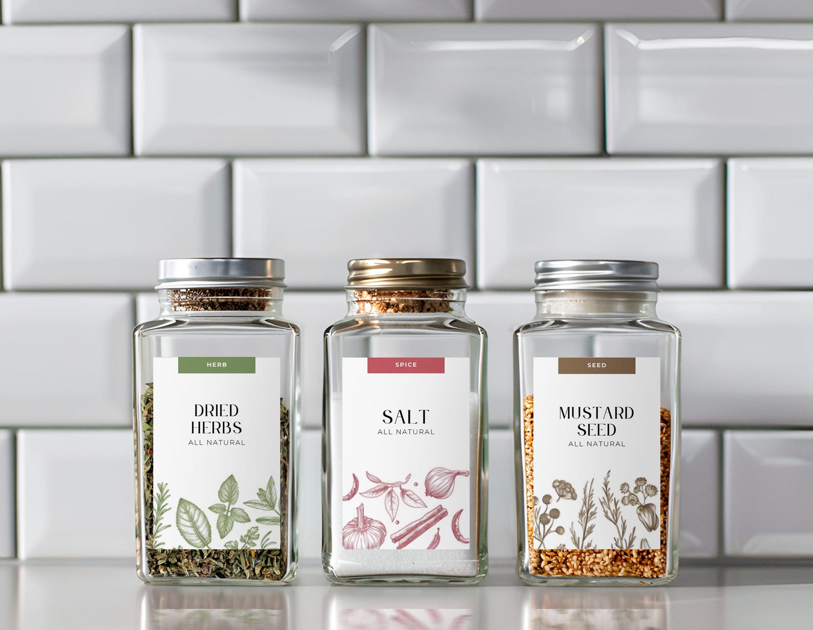 Editable Vintage Spice Jar Labels With Canva | Customizable Pantry ...