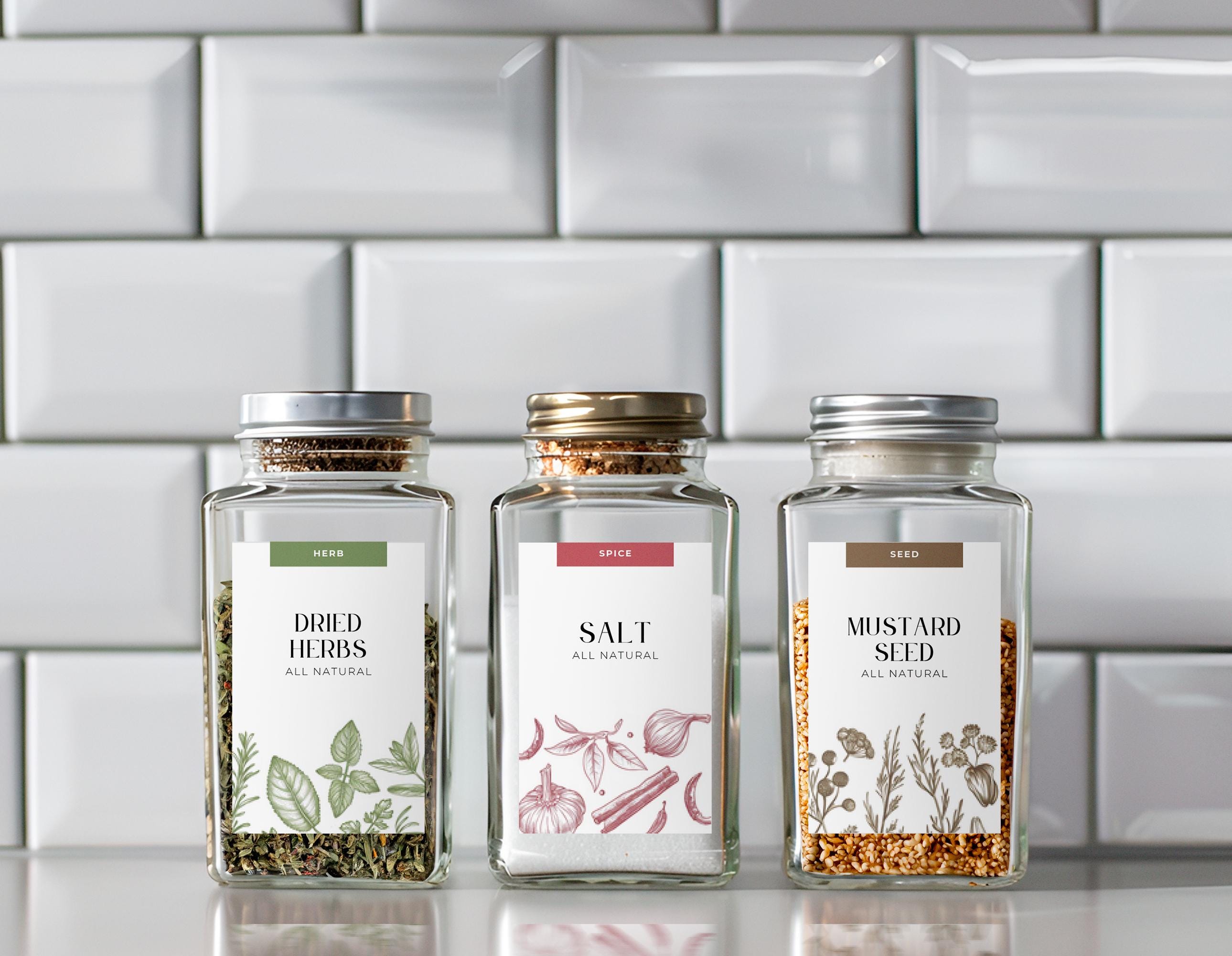 Editable Vintage Spice Jar Labels With Canva | Customizable Pantry ...