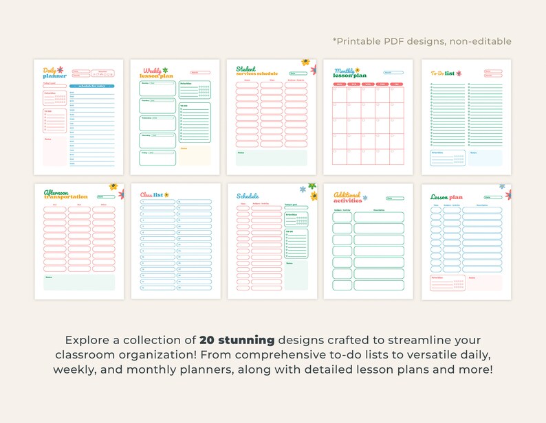 Classroom Binder Covers and Spines, Editable Groovy Retro Teacher ...