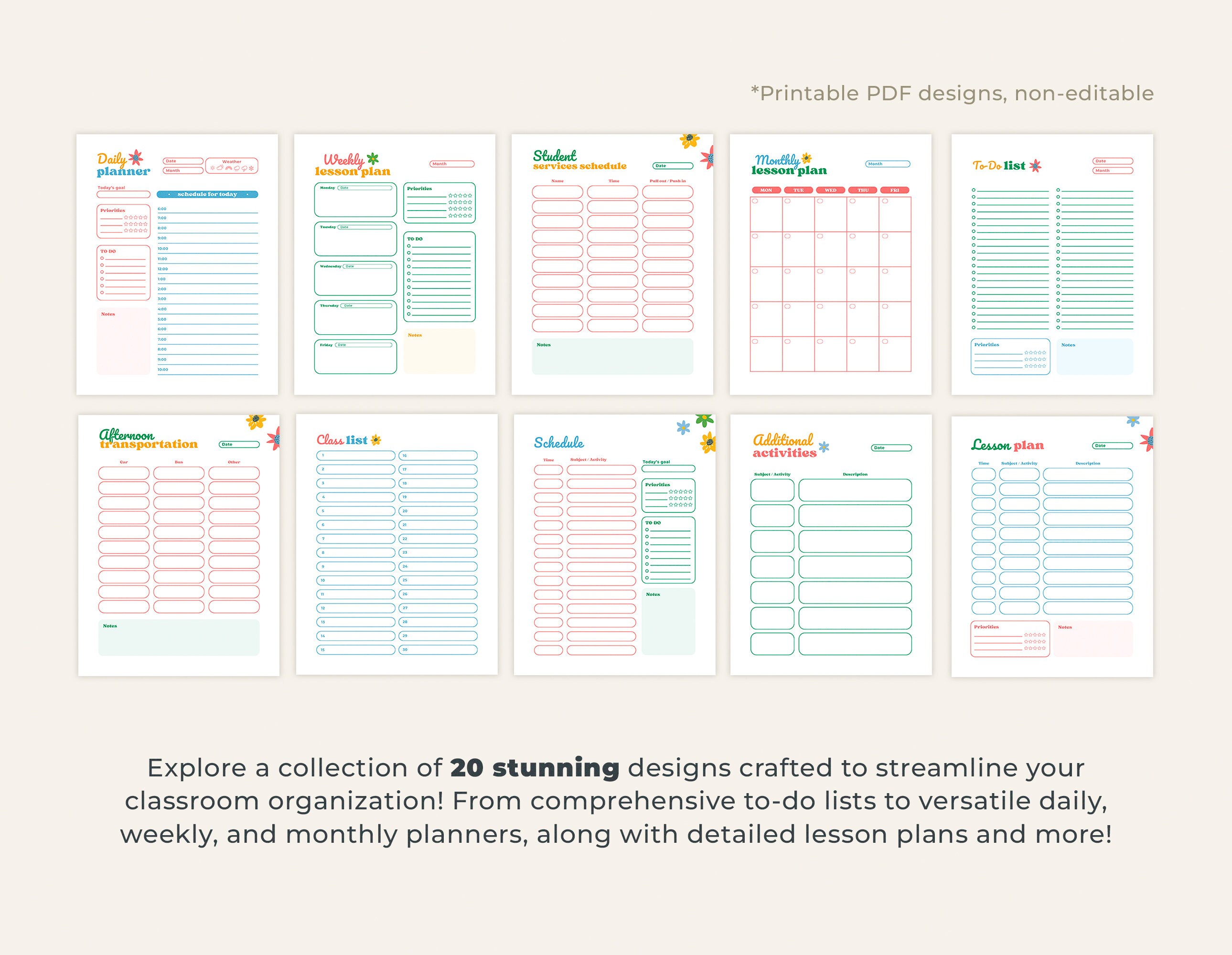 Classroom Binder Covers and Spines, Editable Groovy Retro Teacher ...