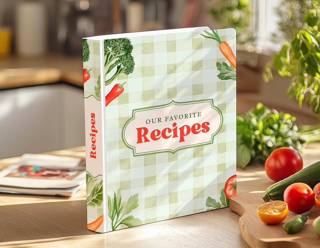 Vintage Farmhouse Vegetables Recipe Binder Cover | Custom Recipe Book ...