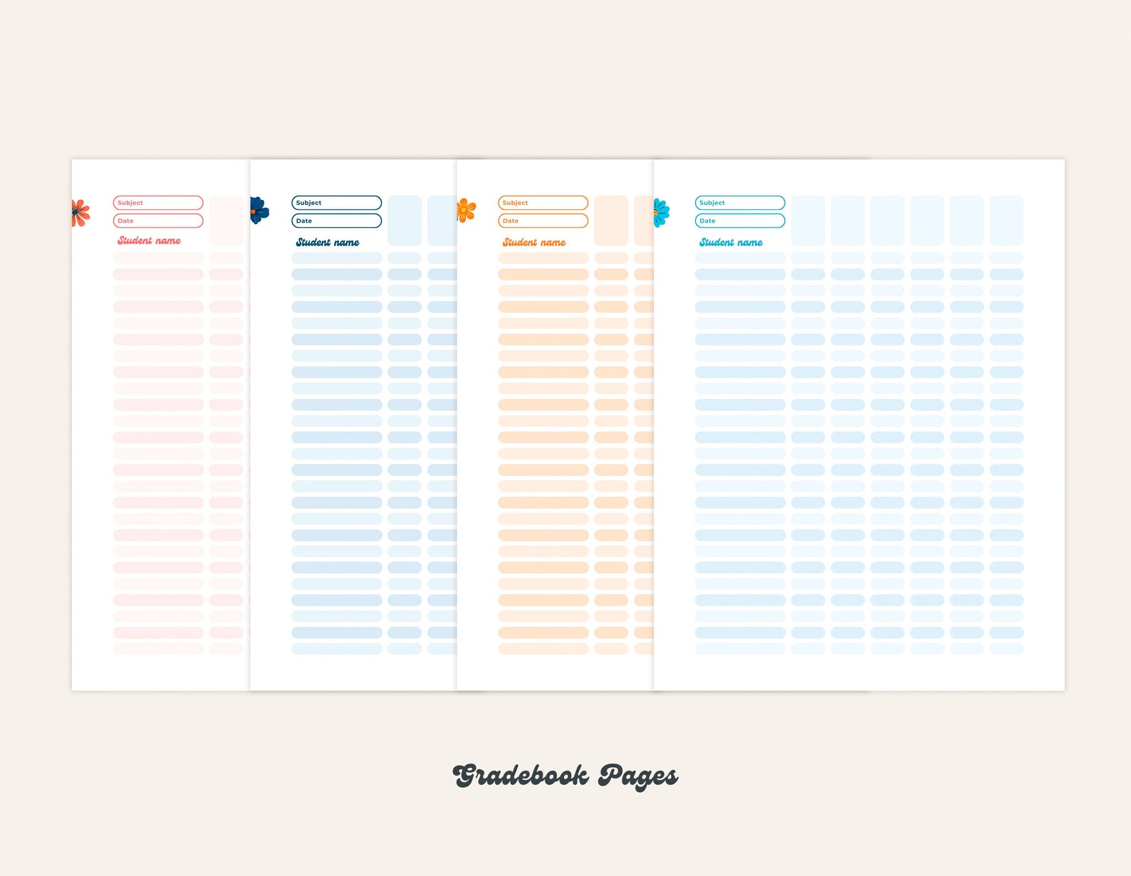 Classroom Binder Covers and Spines, Editable Groovy Retro Teacher ...