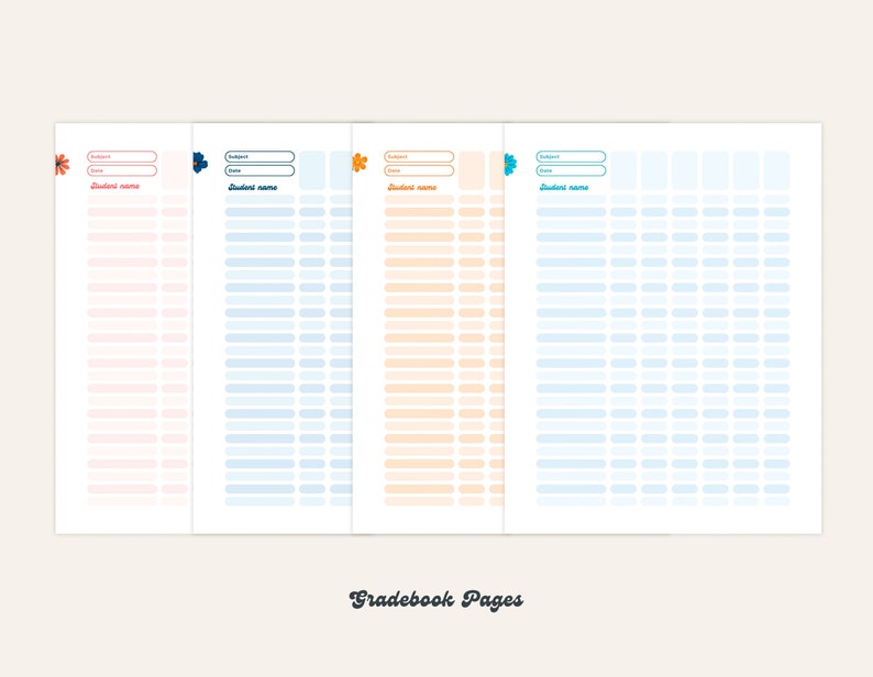 Classroom Binder Covers and Spines, Editable Groovy Retro Teacher ...