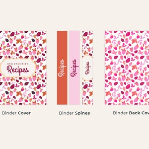 Recipe Binder Cover + Bonus Recipe Template - Pink Strawberry Design ...