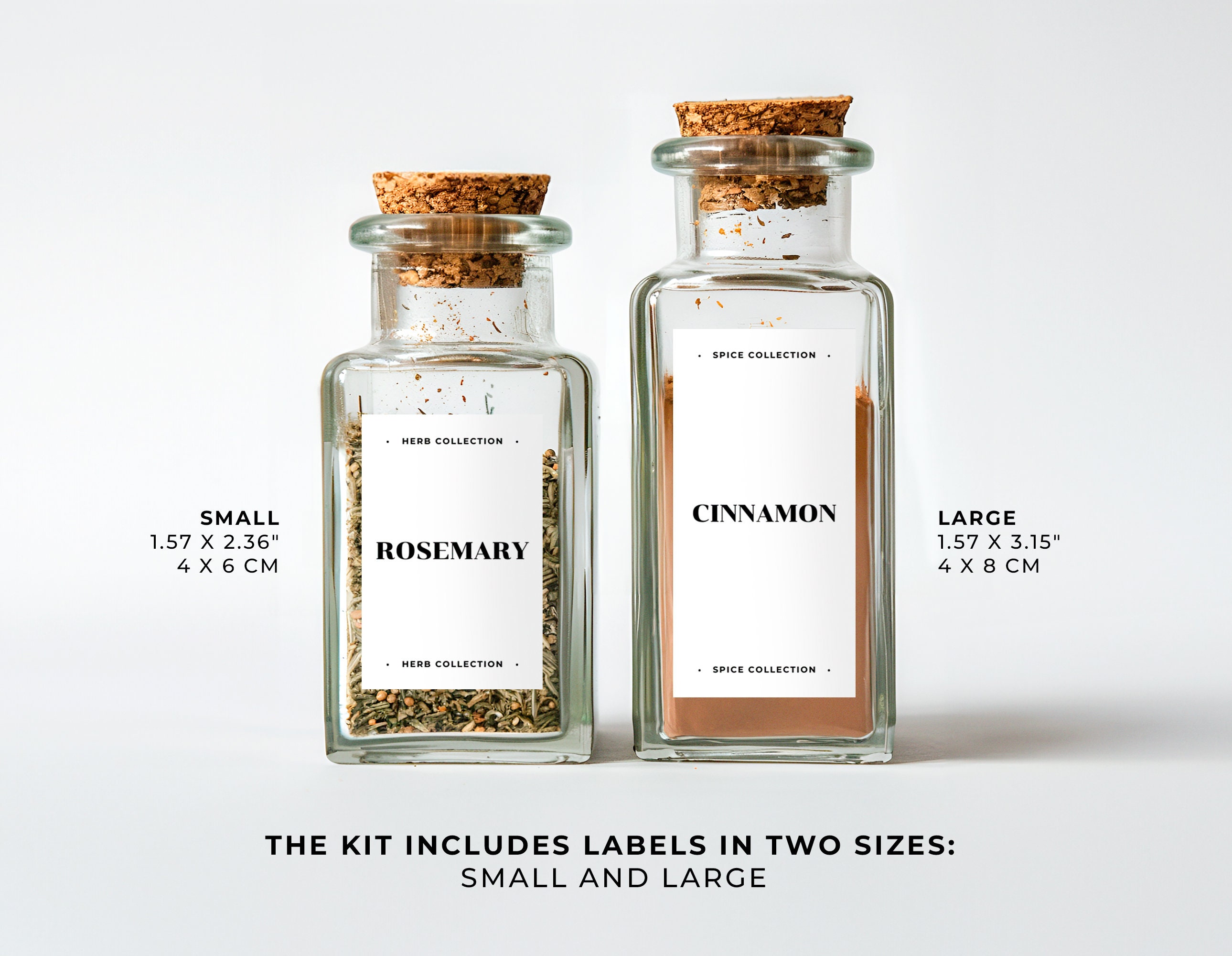 Minimalist Spice Jar Labels: Modern Kitchen Storage Letter and A4 PDF ...