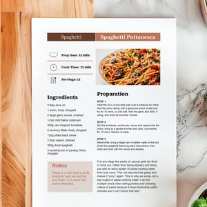 Editable Recipe With MS Word, Google Docs, and Canva Recipe Template ...