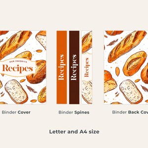 Bread Recipe Binder Cover: Canva Template and PDF (digital Download) - Etsy