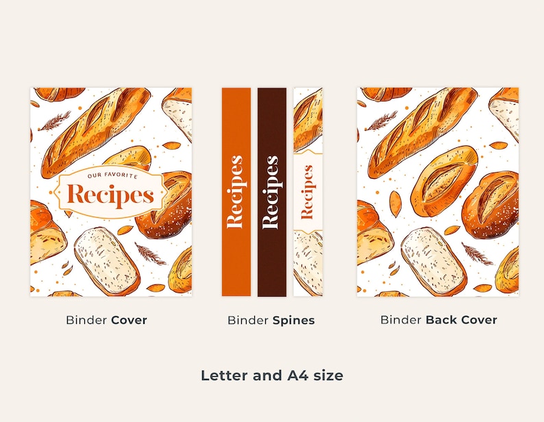 Bread Recipe Binder Cover: Canva Template and PDF (digital Download) - Etsy