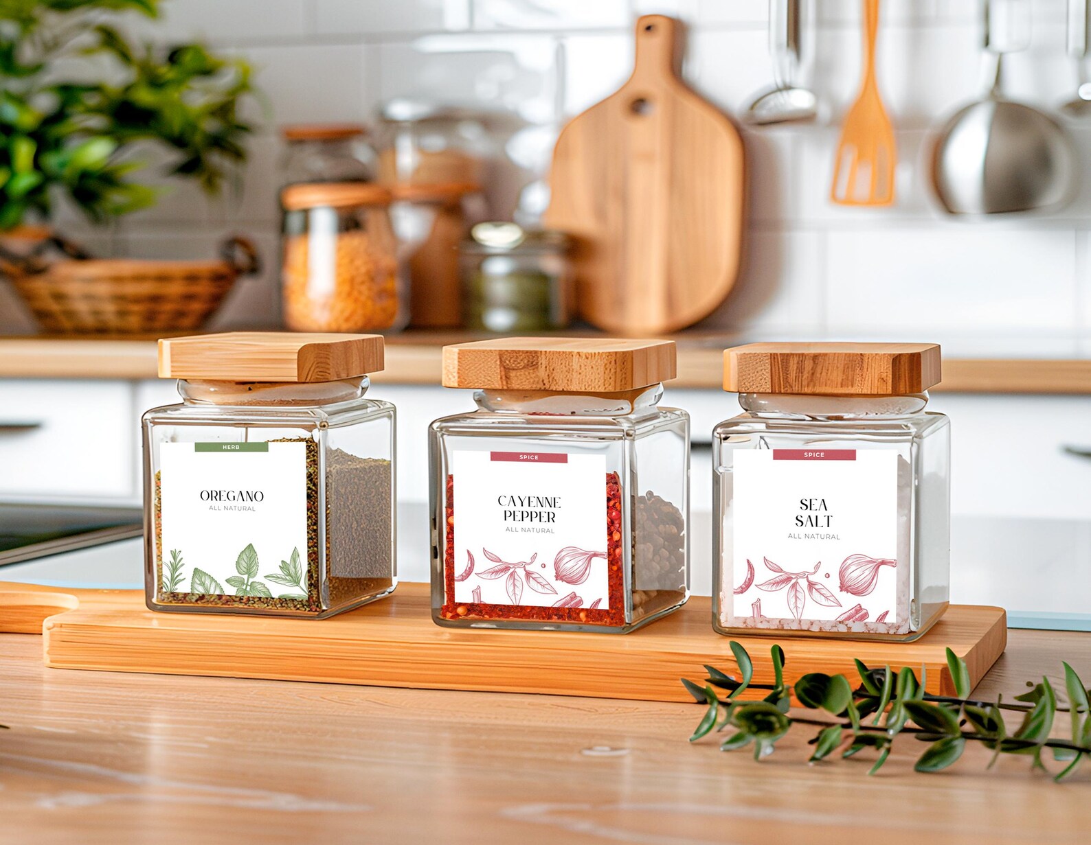 Editable Vintage Spice Jar Labels With Canva | Customizable Pantry ...