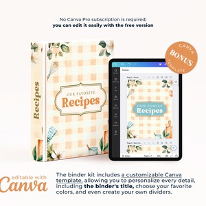 Vintage Farmhouse Kitchen Elements Recipe Binder Cover | Recipe Book ...