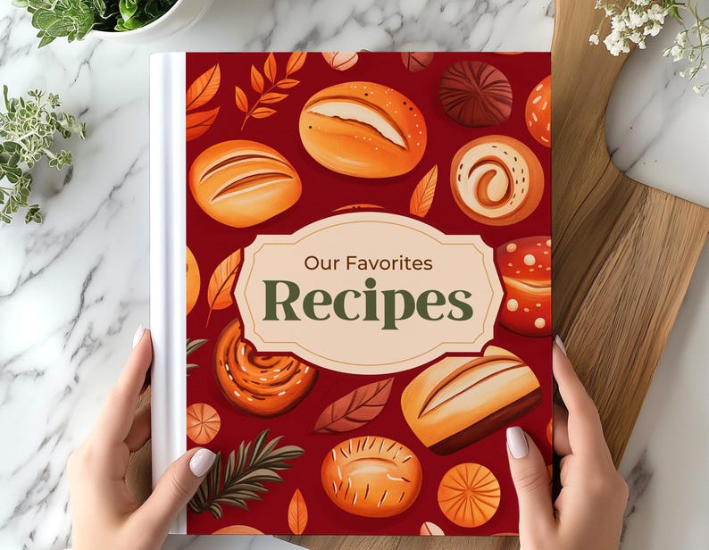 Editable Recipe With Canva | Printable Recipe Template + Bread Recipe ...