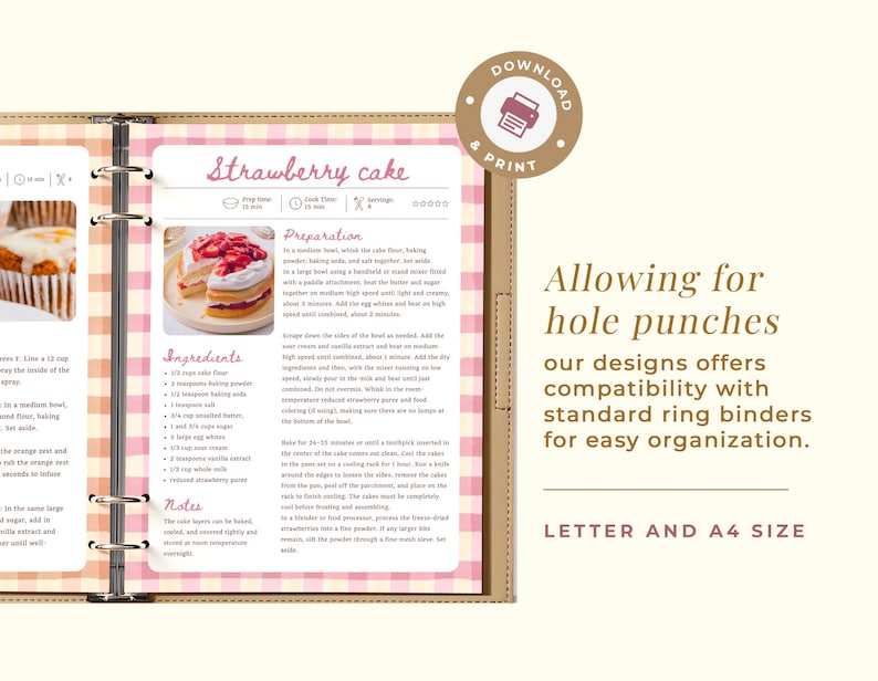 Canva Editable Farmhouse Recipe Pages | Vintage Cottagecore Kitchen ...