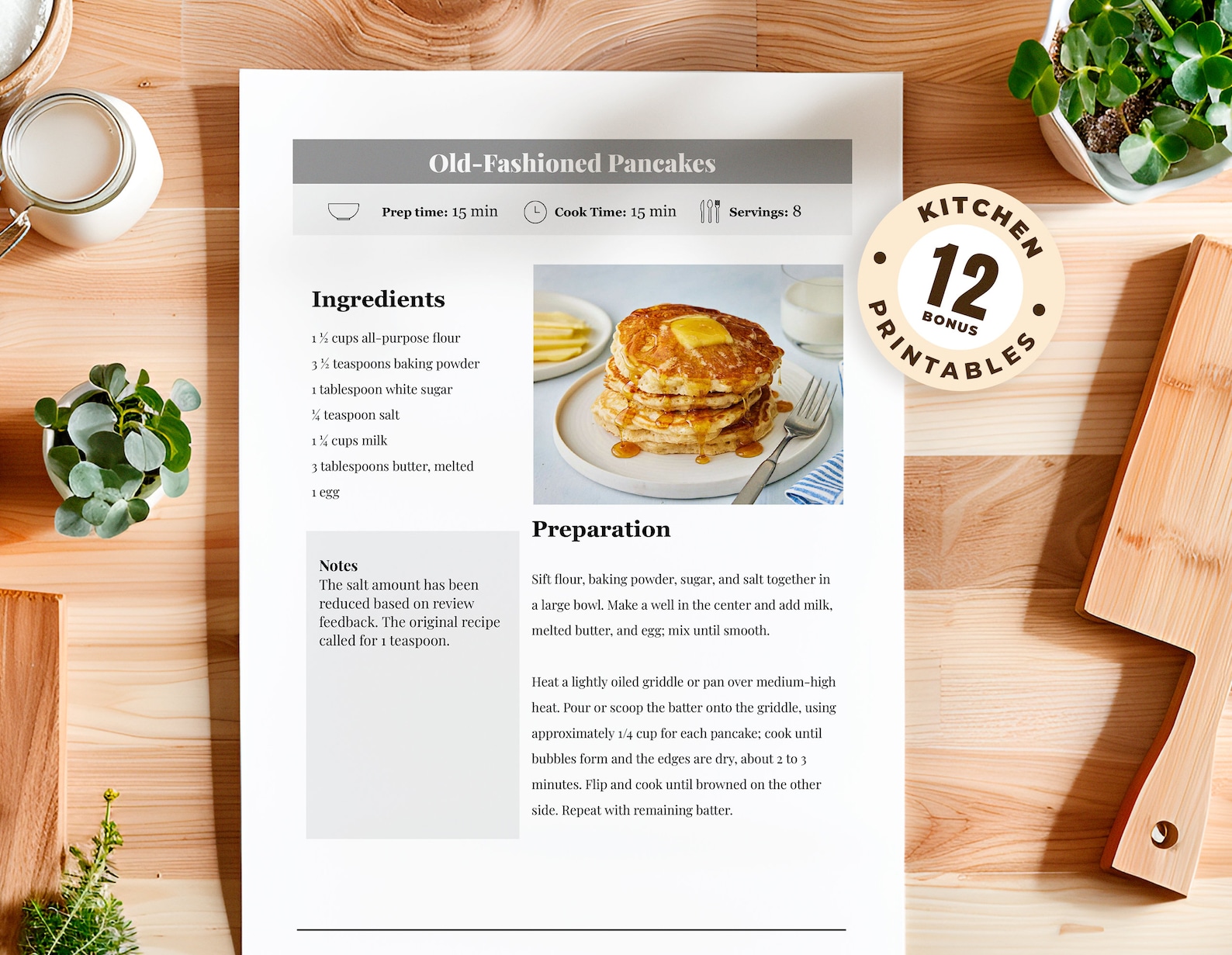 Editable Recipe With MS Word, Google Docs, and Canva Recipe Template ...