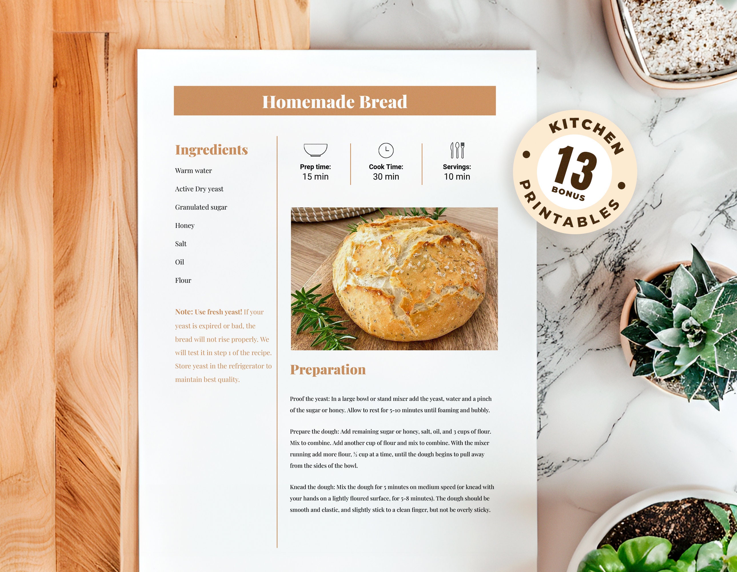 Editable Recipe With MS Word and Google Docs Recipe Template, Printable ...