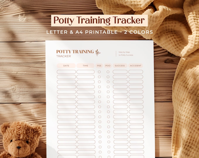 Potty Training Tracker Printable | Toilet Training Tracker, Potty ...