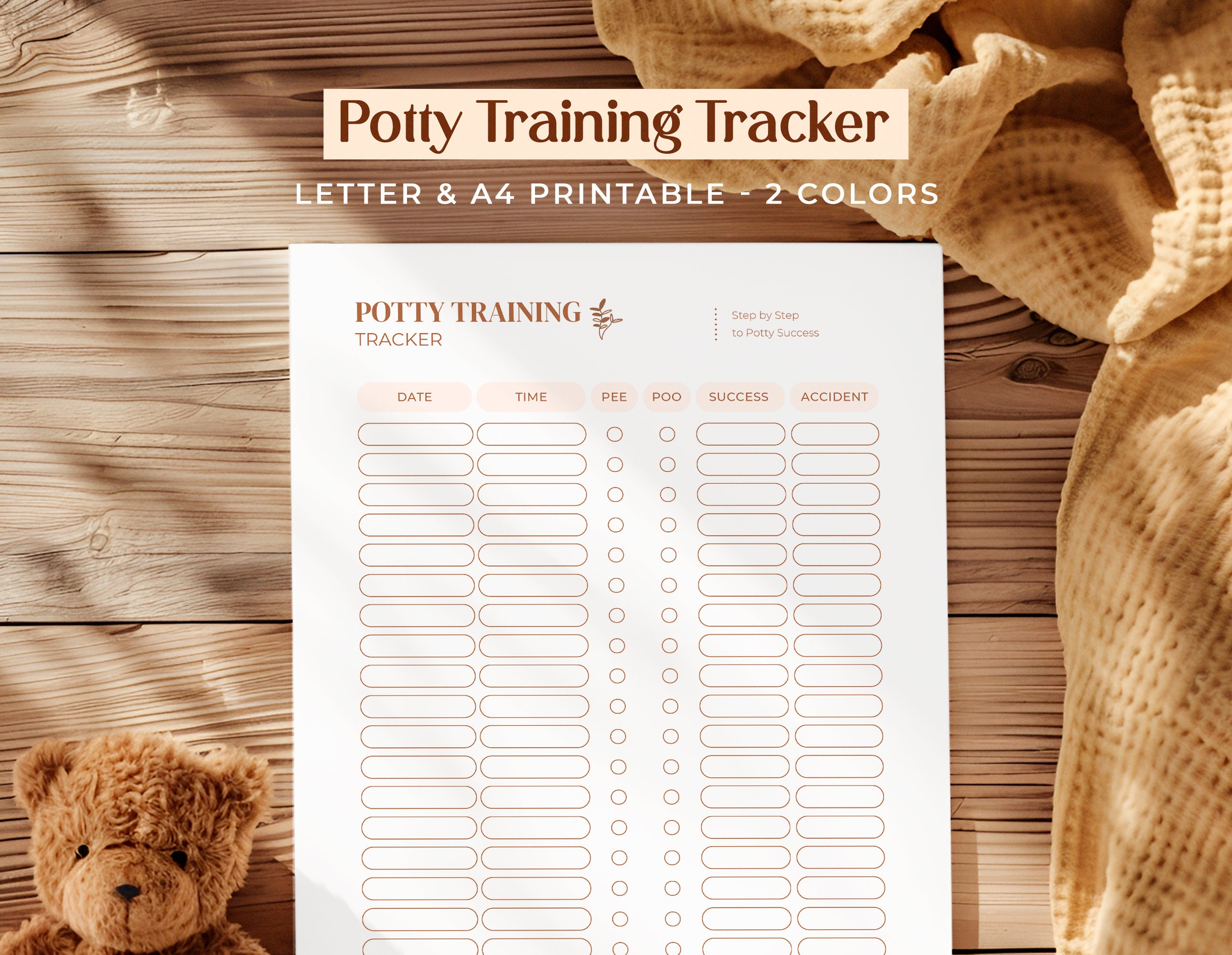 Potty Training Tracker Printable | Toilet Training Tracker, Potty ...