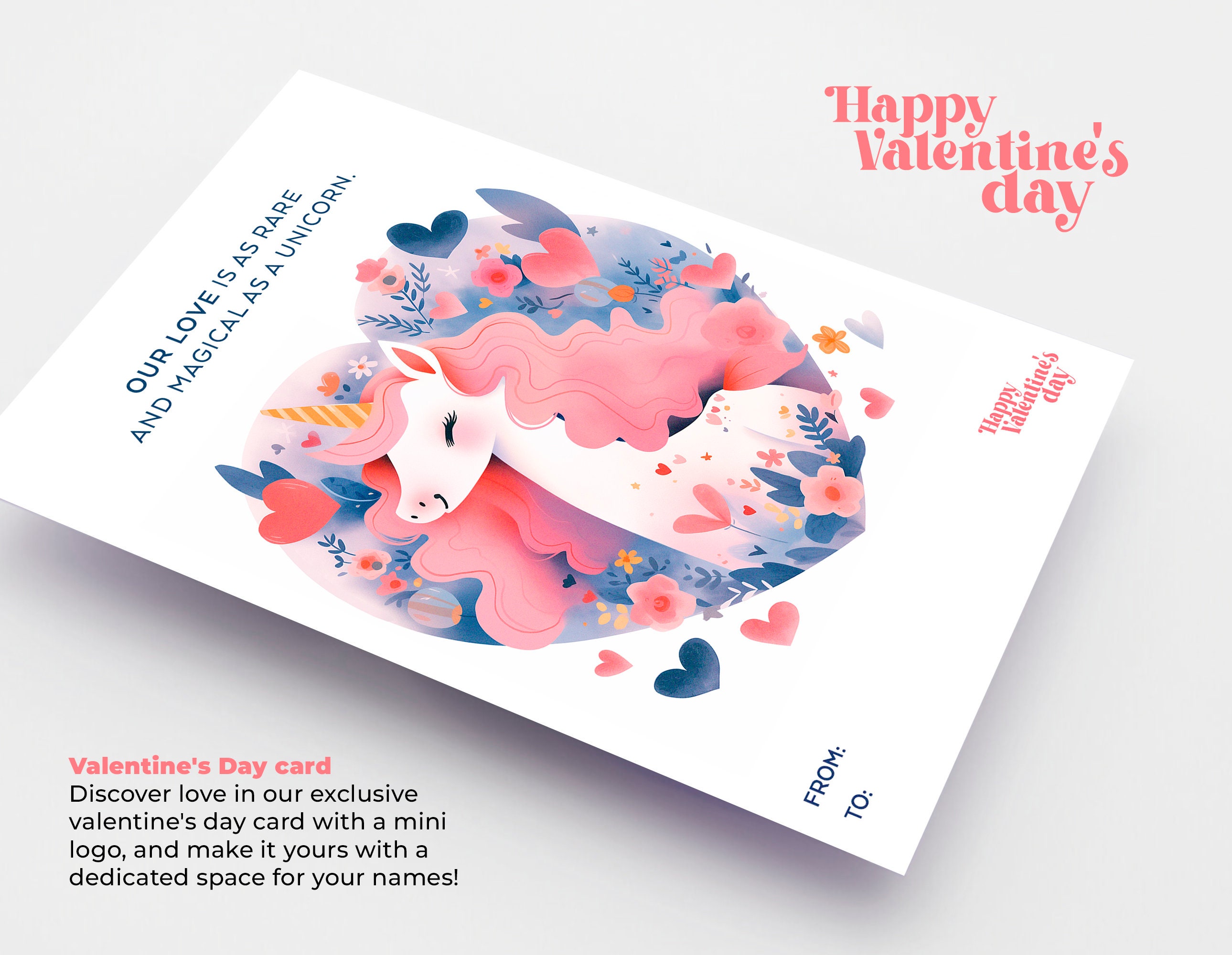 Unicorn Printable Card Collection For, Valentine's Day, Anniversary ...